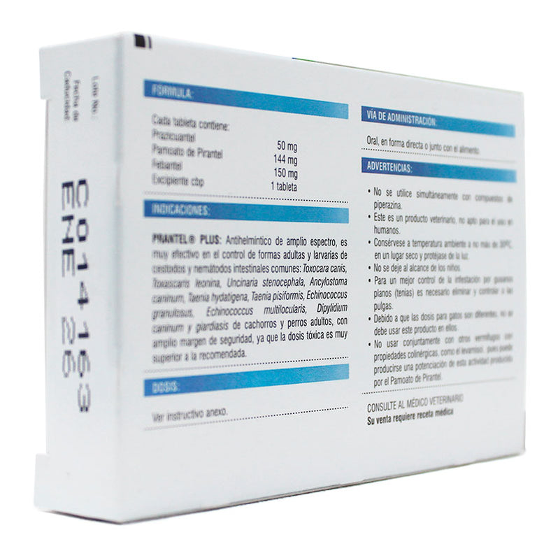 Prantel® Plus | Desparasitante en tableta con triple efectividad | Tienda