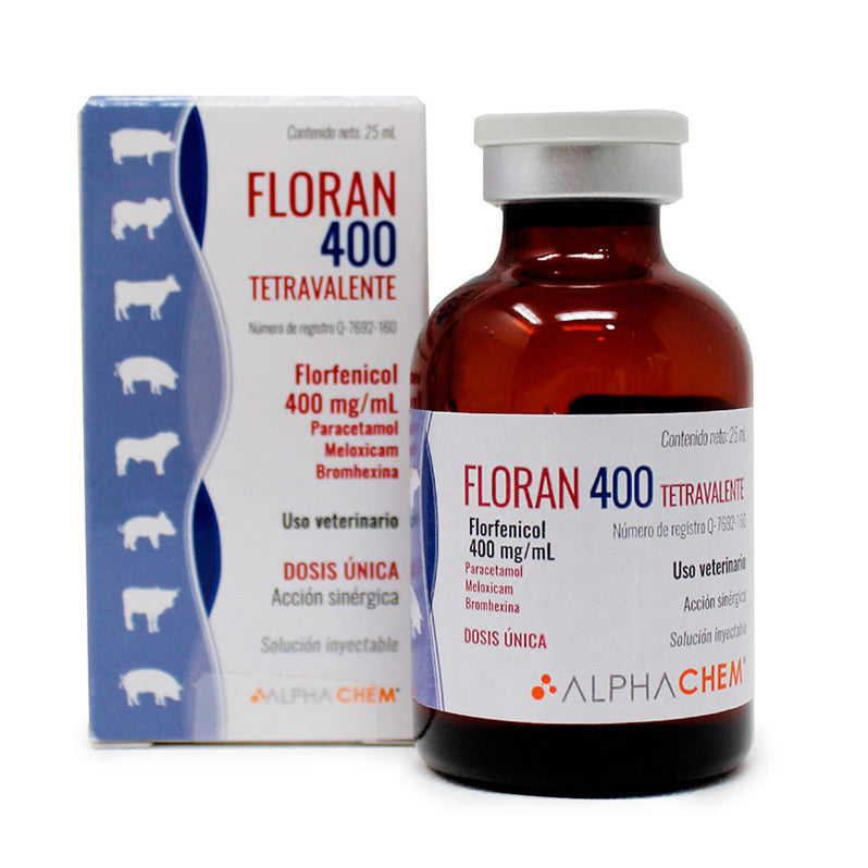 Floran 400 Tetravalente | Antibiótico, Analgésico, Antiinflamatorio ...