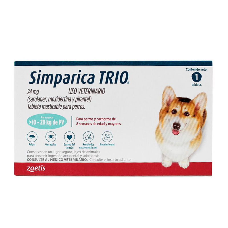 Simparica TRIO® | Antiparasitario interno y externo | Zoetis | Tienda