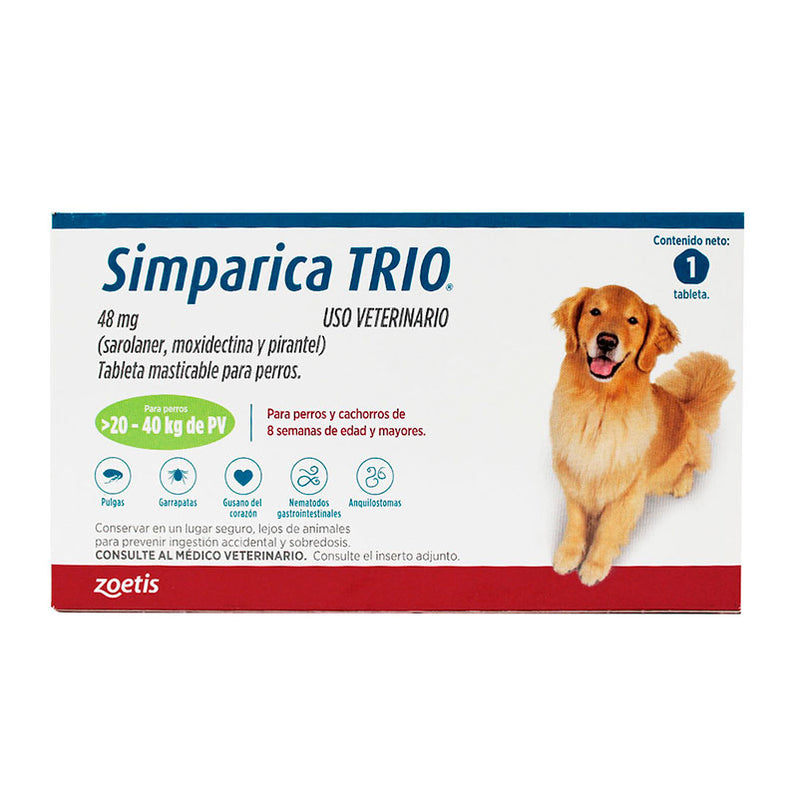 Simparica TRIO® | Antiparasitario interno y externo | Zoetis | Tienda