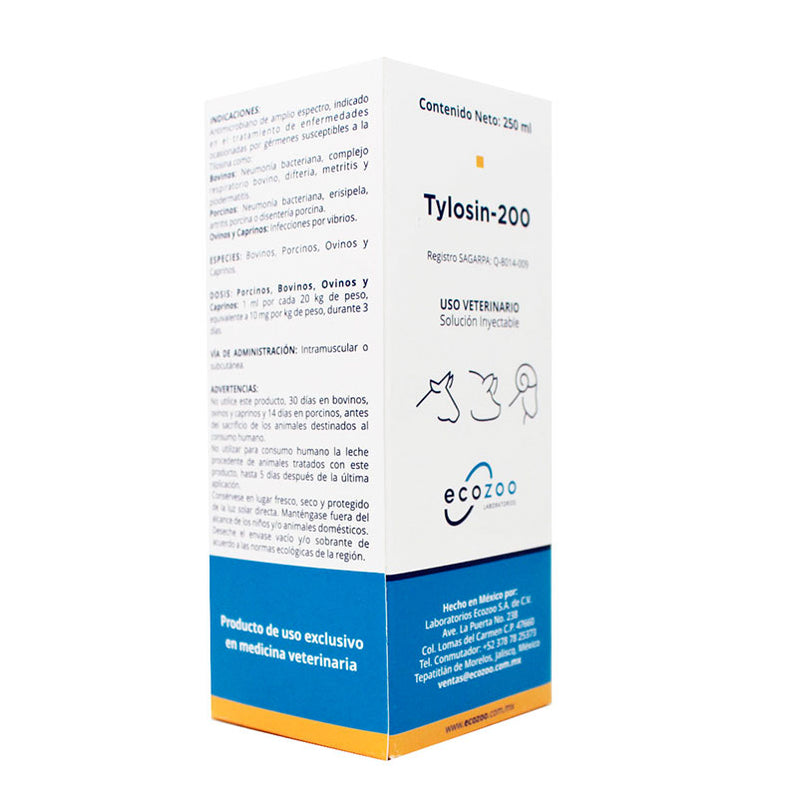 Tylosin 200 | Antimicrobiano de Amplio Espectro | Ecozoo | Tienda