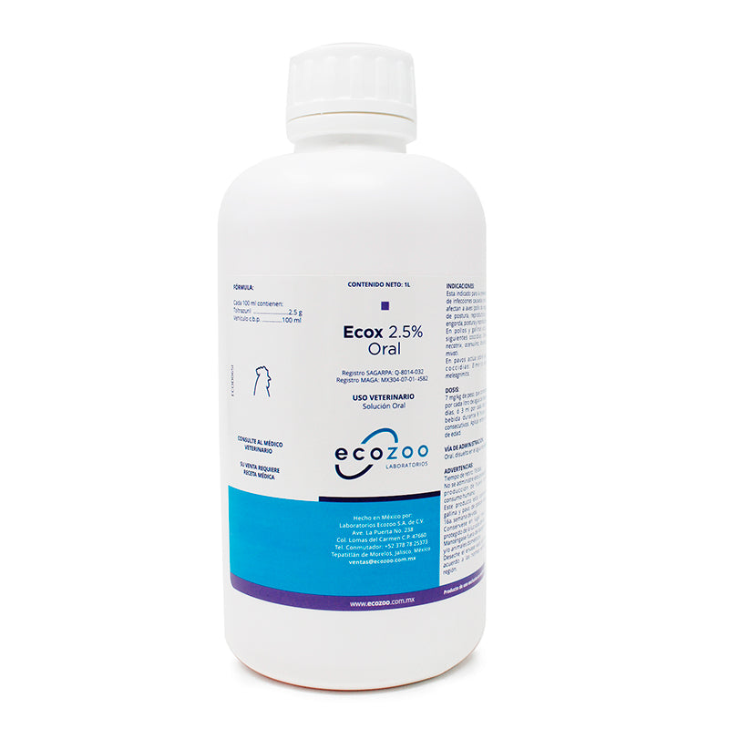 Ecox 2.5% Oral | Solución Oral Anticoccidiana | Aves | Tienda
