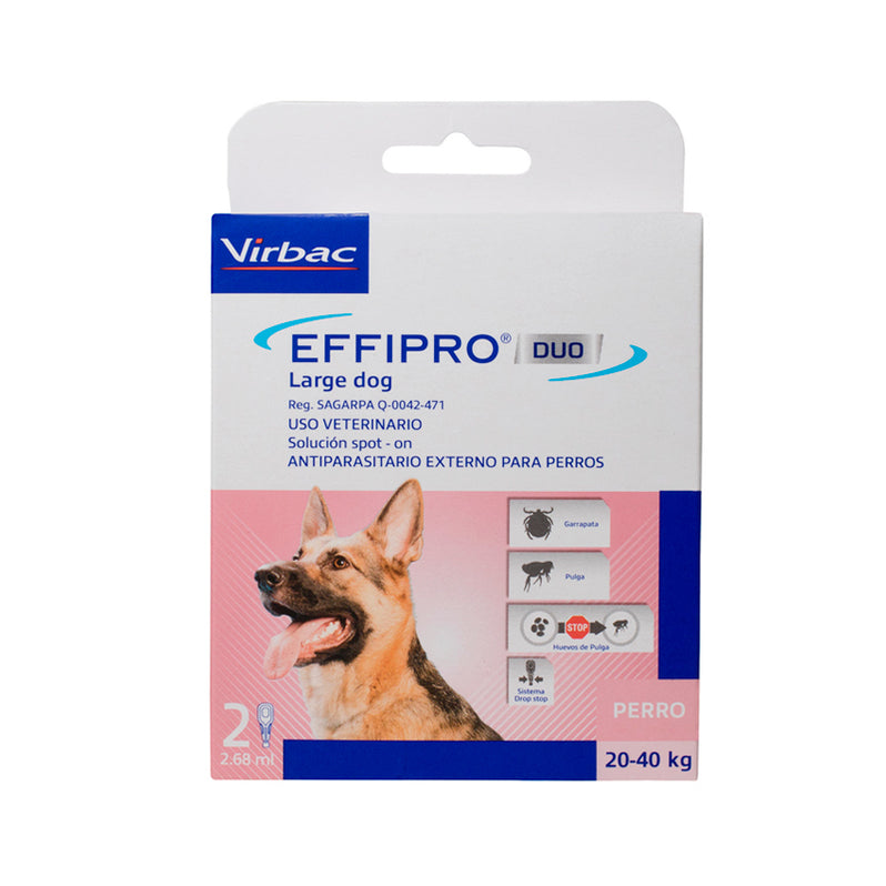 Effipro Duo| Antiparasitario contra pulgas y garrapatas para perros ...