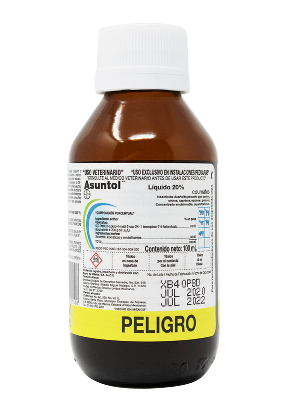 Asuntol líquido 20% | Insecticida-Acaricida Pecuario | Garrapaticida ...